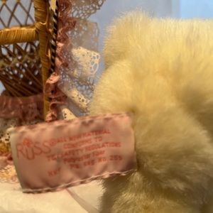 Russ | Other | Ross Collectible Heart Throb Bear With Lace And Wicker ...